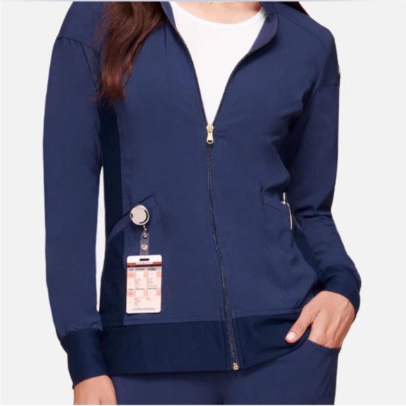 Cherokee | Jackets & Coats | Cherokee Iflex Navy Scrub Jacket | Poshmark
